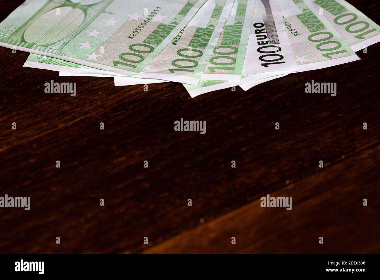 Close up photo of money, banknotes. Finance and currency composition ...
