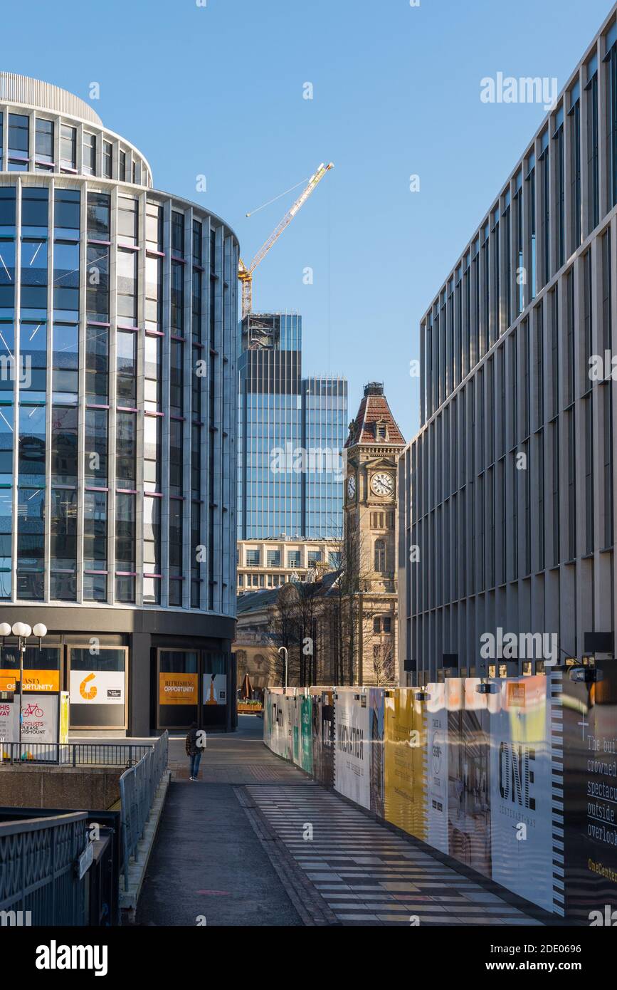 View along Centenary Way of new buildings One Centenary Way, One ...