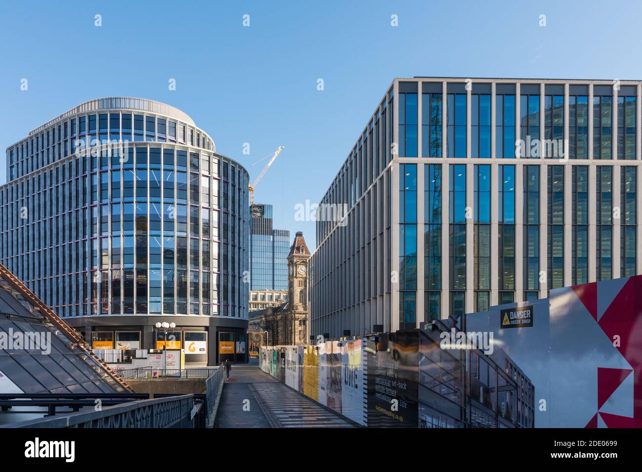 View along Centenary Way of new buildings One Centenary Way, One ...