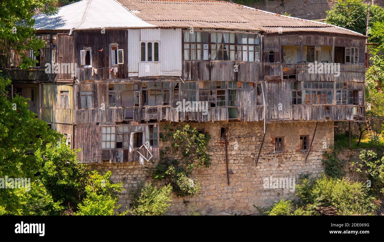 Crazy superstructure of the wood above old historic building Stock ...