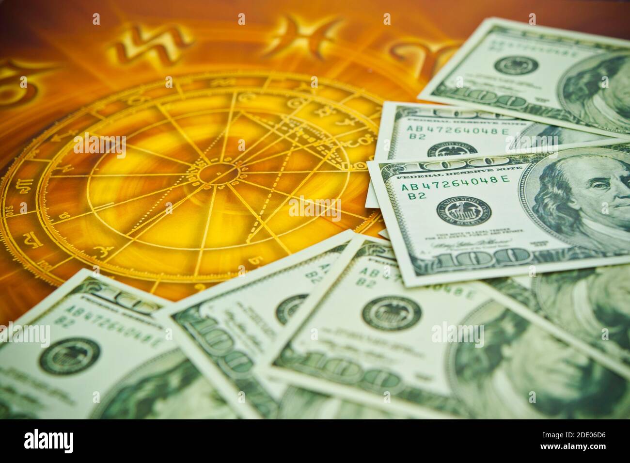 astrology and dollars, horoscope for money concept Stock Photo - Alamy