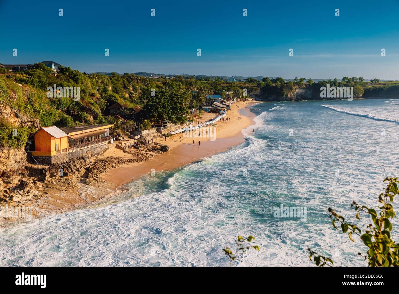 Balangan beach at Bali with big waves in ocean. Perfect waves for ...