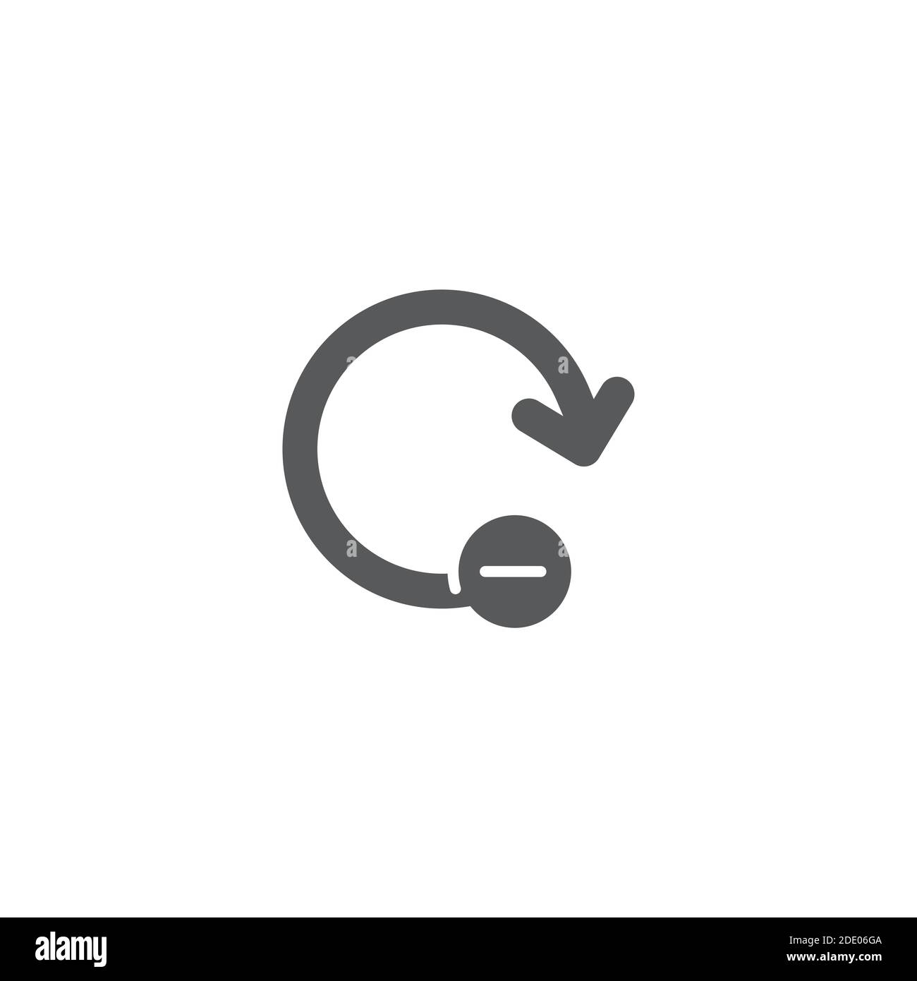 Clock icon. Time reduce color, line, outline vector sign, linear style ...