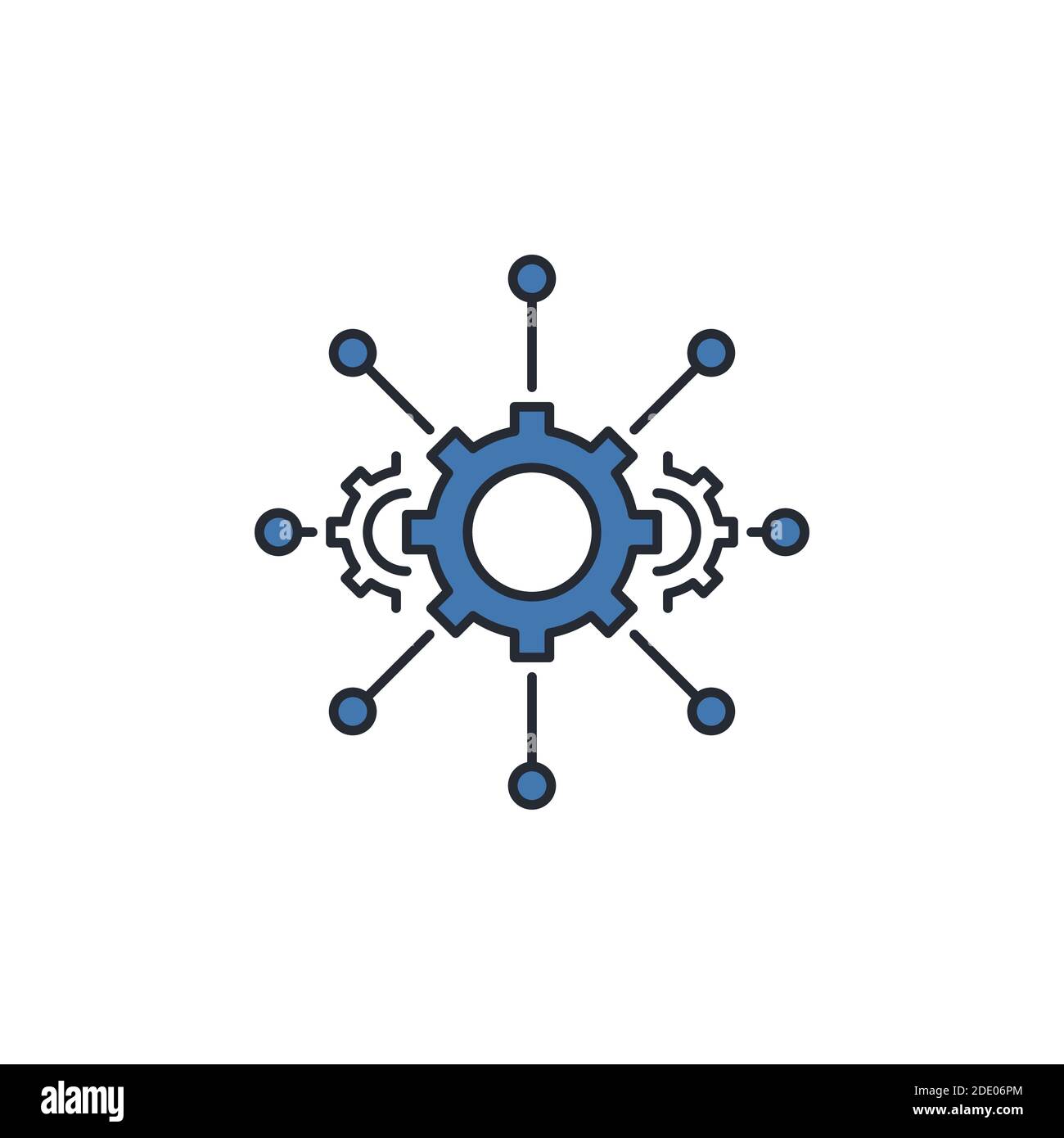Framework Concept Color Line Outline Vector Sign Linear Style