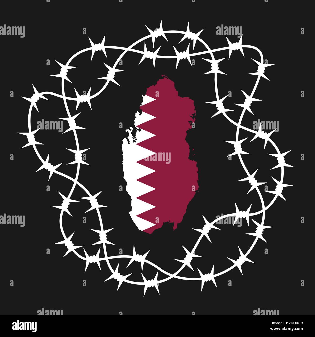Isolation and blockade of Qatar - territory of state is closed and ...