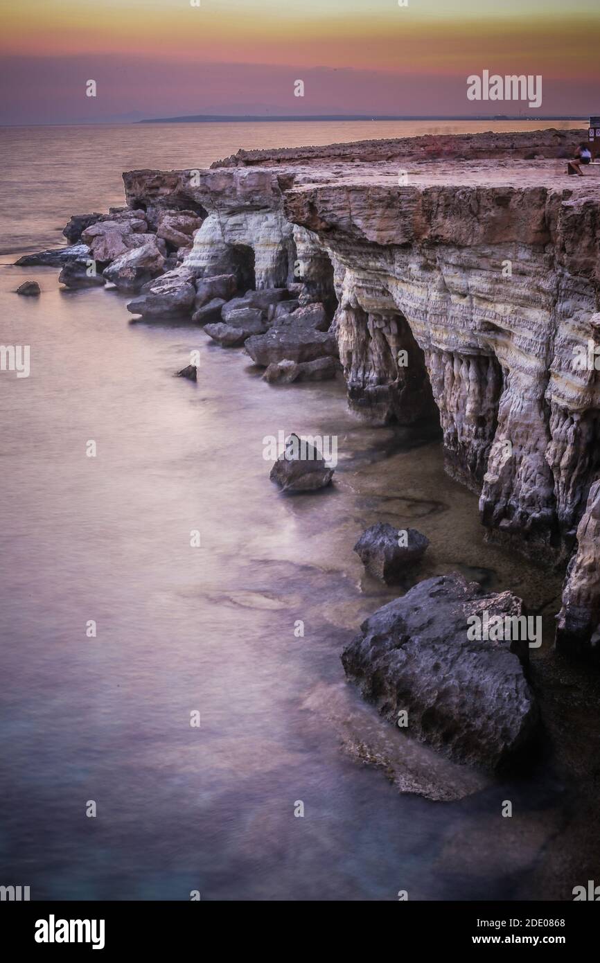 Sea caves in Cyprus Stock Photo - Alamy
