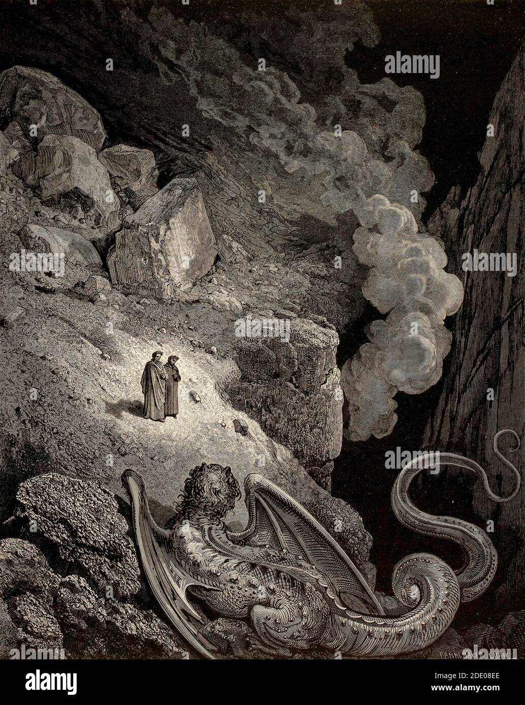 Dante Divina Commedia - Hell - XVII Canto - Dante and Virgilio meet ...