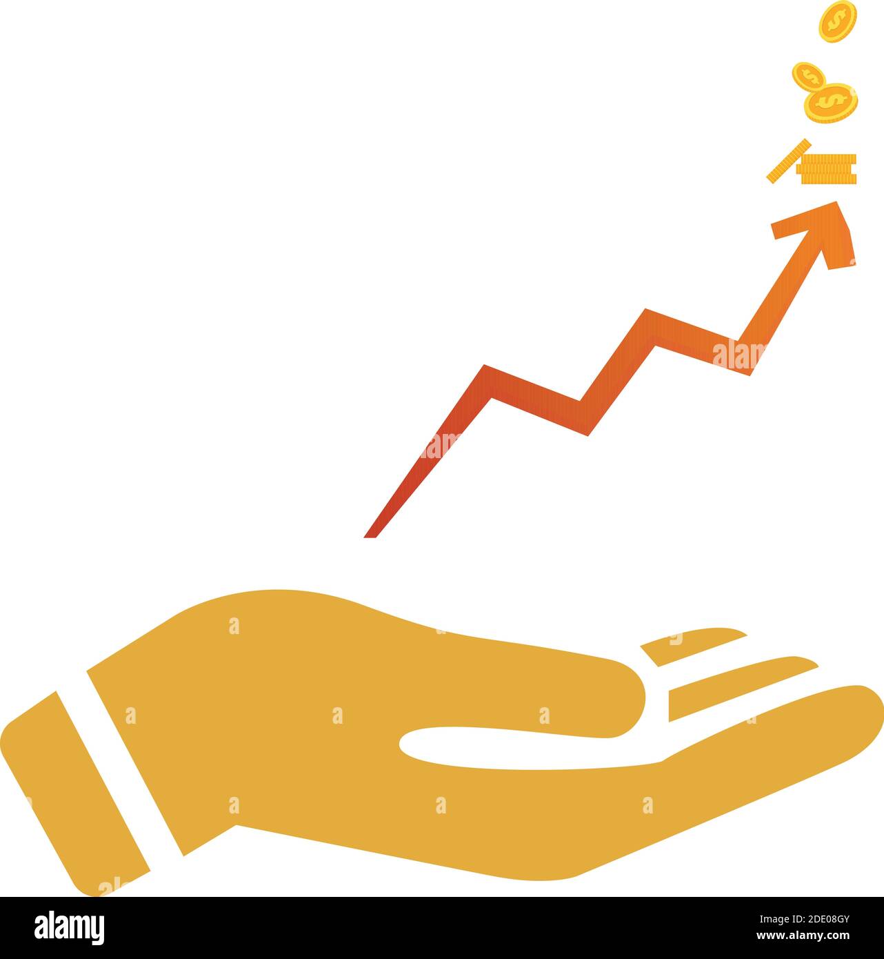 Money coins growing income Stock Vector Images - Alamy