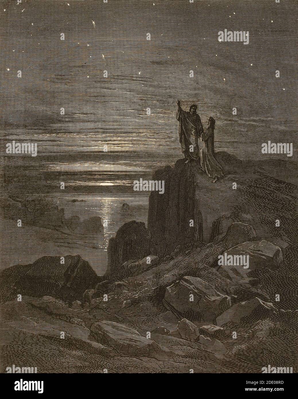 Dante Divina Commedia - Hell - XXXIV Canto - Dante and Virgil out of ...