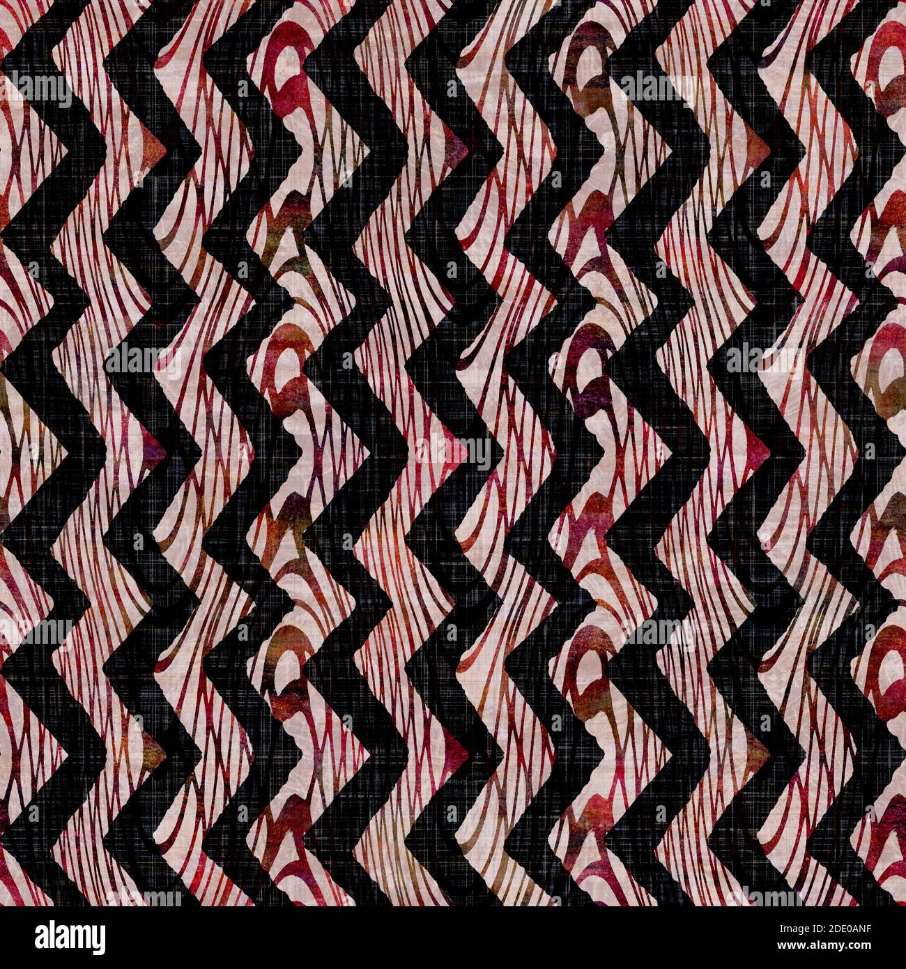 Seamless dark chevron stripe block print background. Boho ethnic soft ...