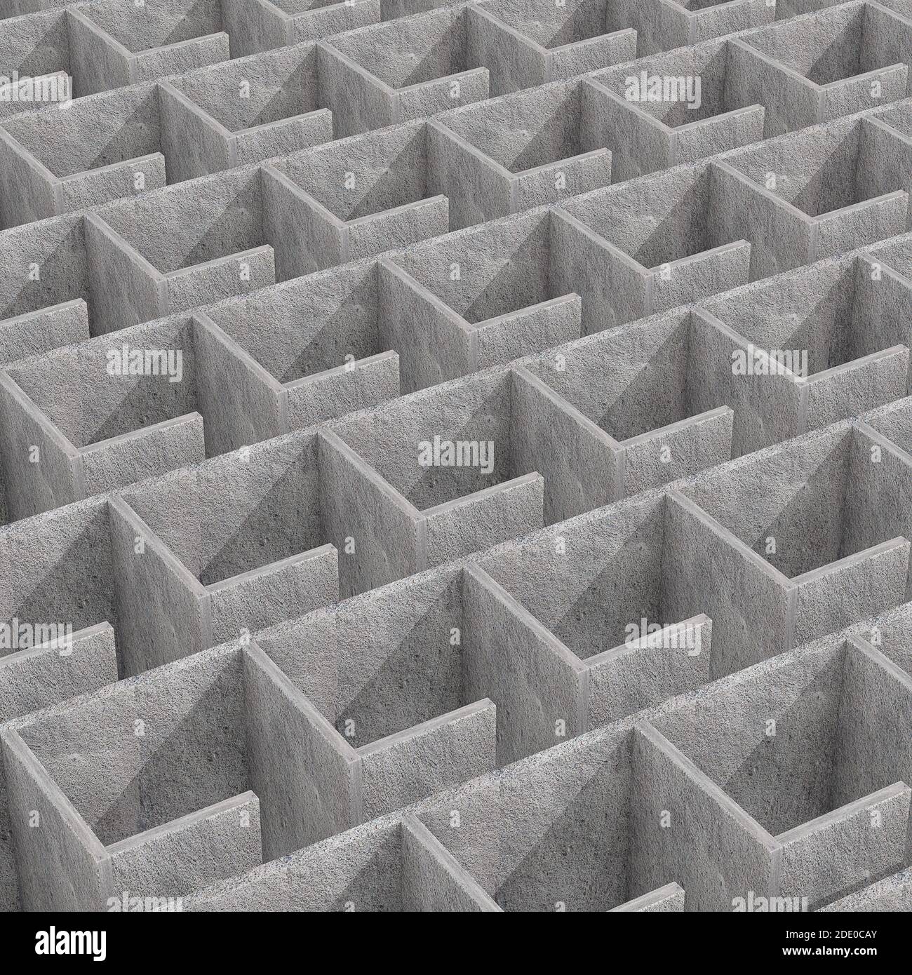 Mysterious Infinite Concrete Maze Labyrinth Structure Extreme Closeup ...