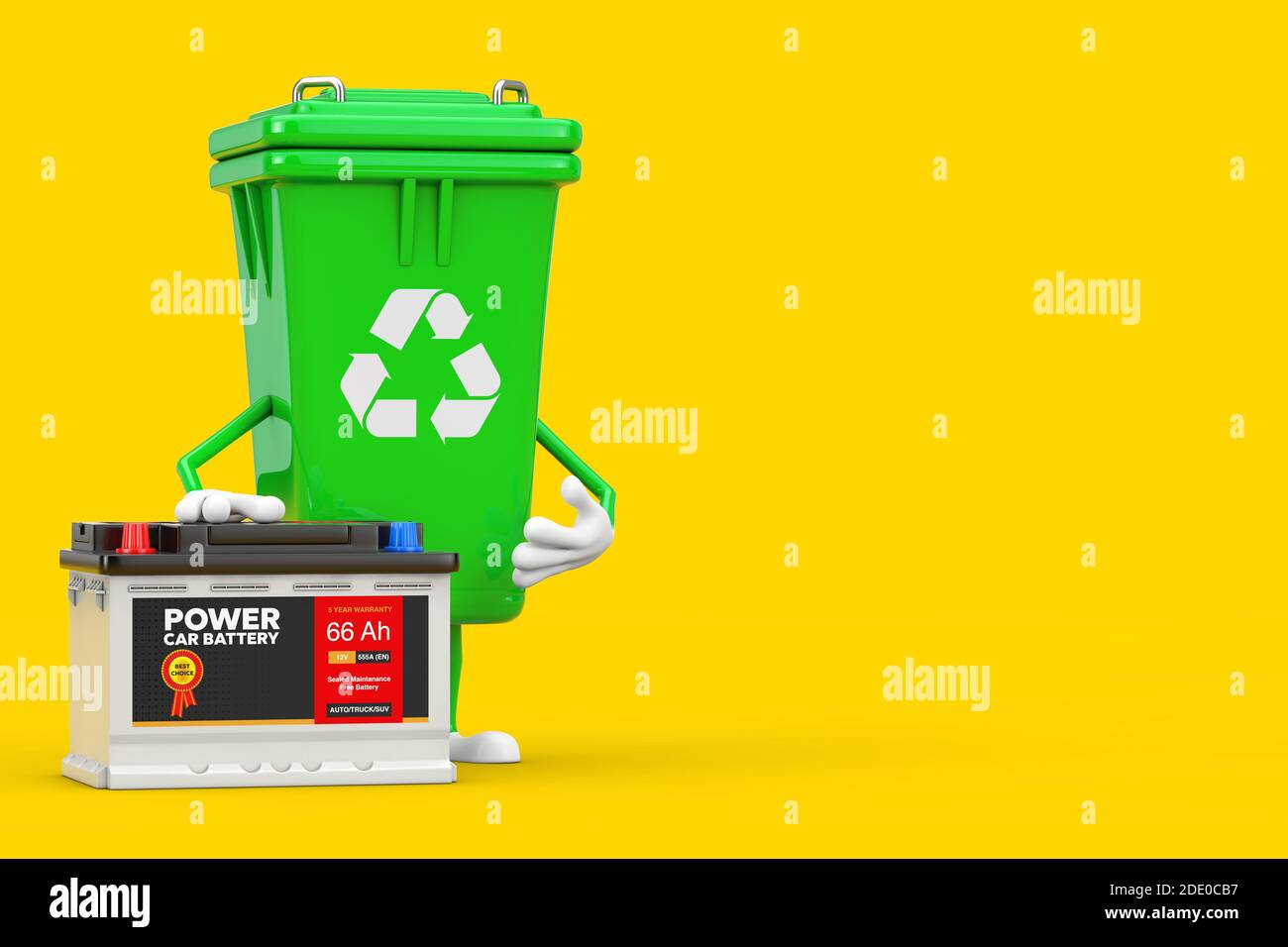 Recycle Sign Green Garbage Trash Bin Character Mascot and Rechargeable ...