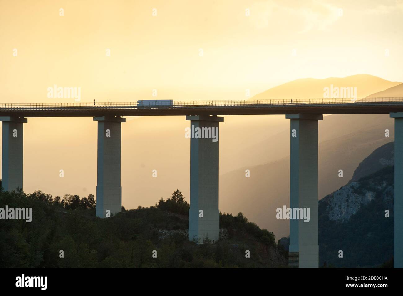 Motorway Viaduct Italia between Calabria mountains Stock Photo - Alamy