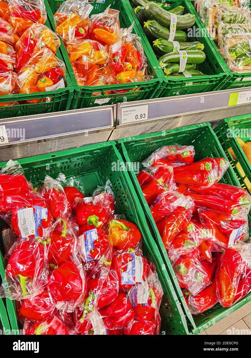 Berlin, Germany - November 26, 2020: View to a shelf with vegetables in ...