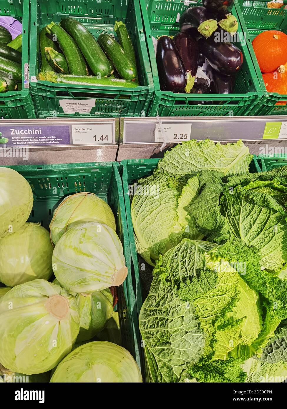Berlin, Germany - November 26, 2020: View to a shelf with vegetables in ...