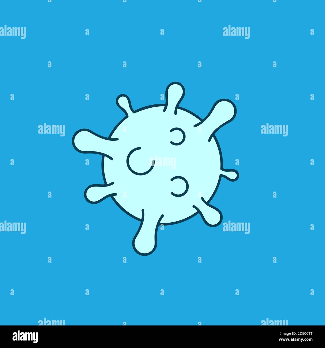 Coronavirus color icon. Simple COVID-19 symbol for infographics. Single ...