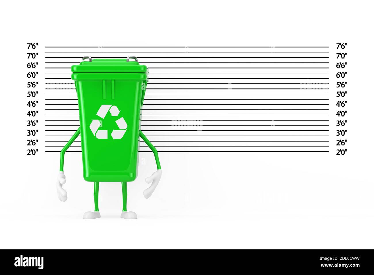 Recycle Sign Green Garbage Trash Bin Character Mascot in front of ...