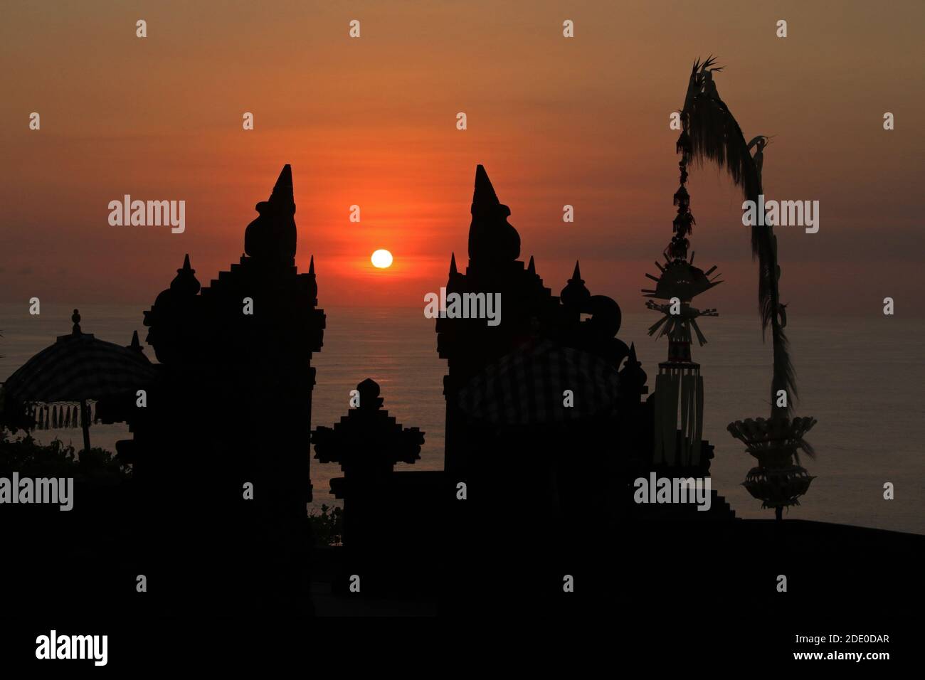 Sunset, view from Uluwatu, Bukit Peninsula, Bali, Indonesia Stock Photo ...