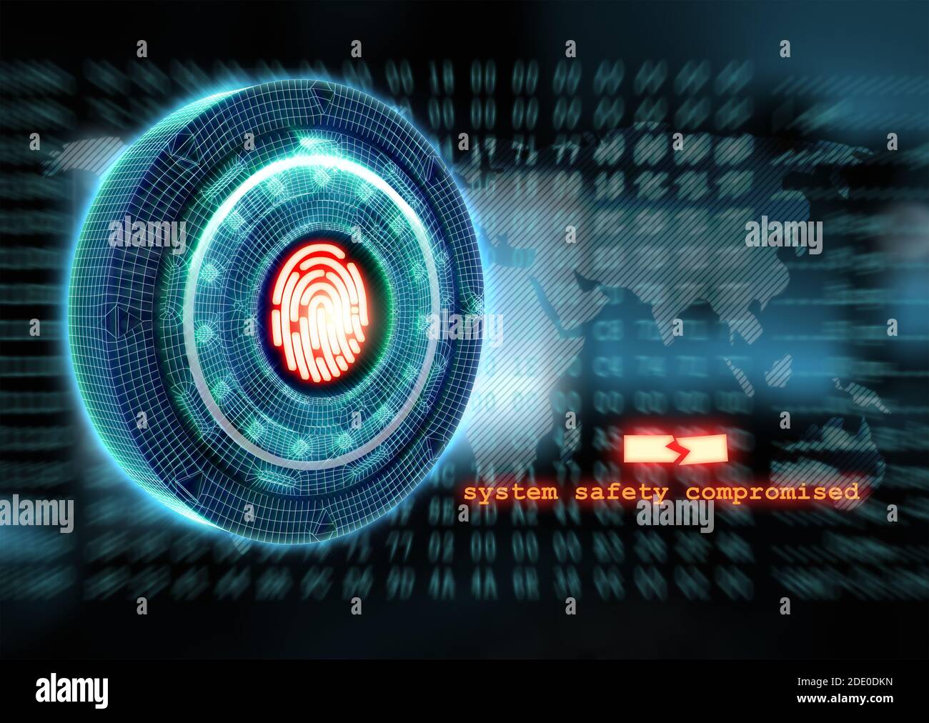 Computer security concept. Hand and padlocks symbolizing data ...