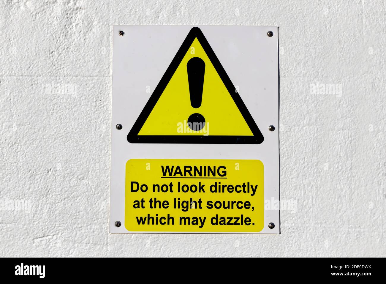 Warning Sign on Berry Head Lighthouse, near Brixham, Devon, UK Stock ...