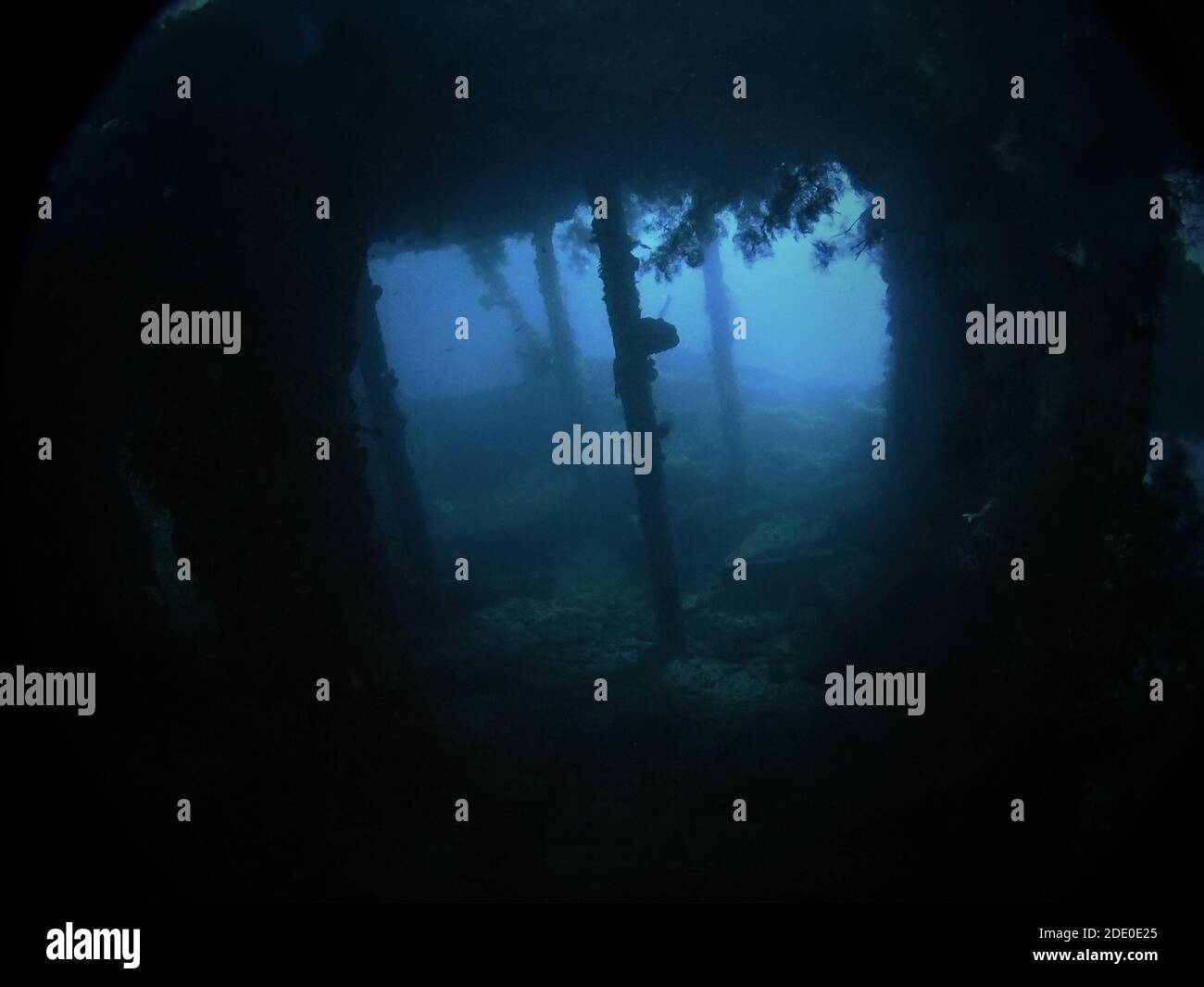 USS Liberty shipwreck, Tulamben beach, Bali Island, Indonesia Stock ...