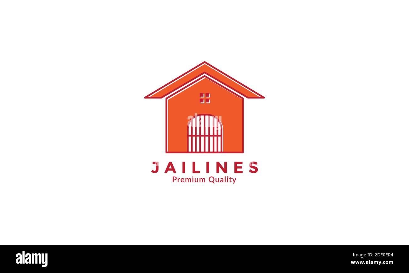 jail cell with home logo vector icon design illustration Stock Vector ...