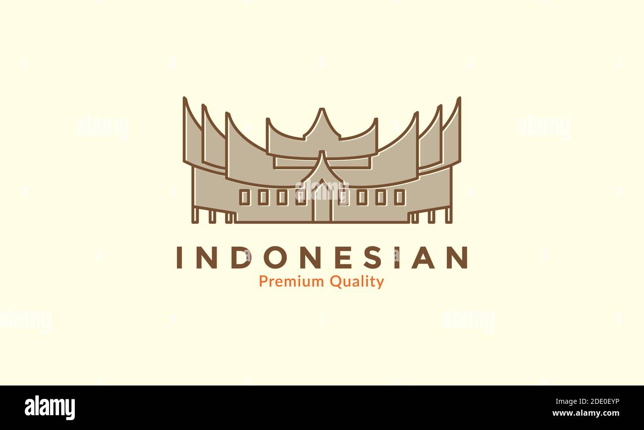 Indonesian traditional culture home vintage logo vector icon design ...