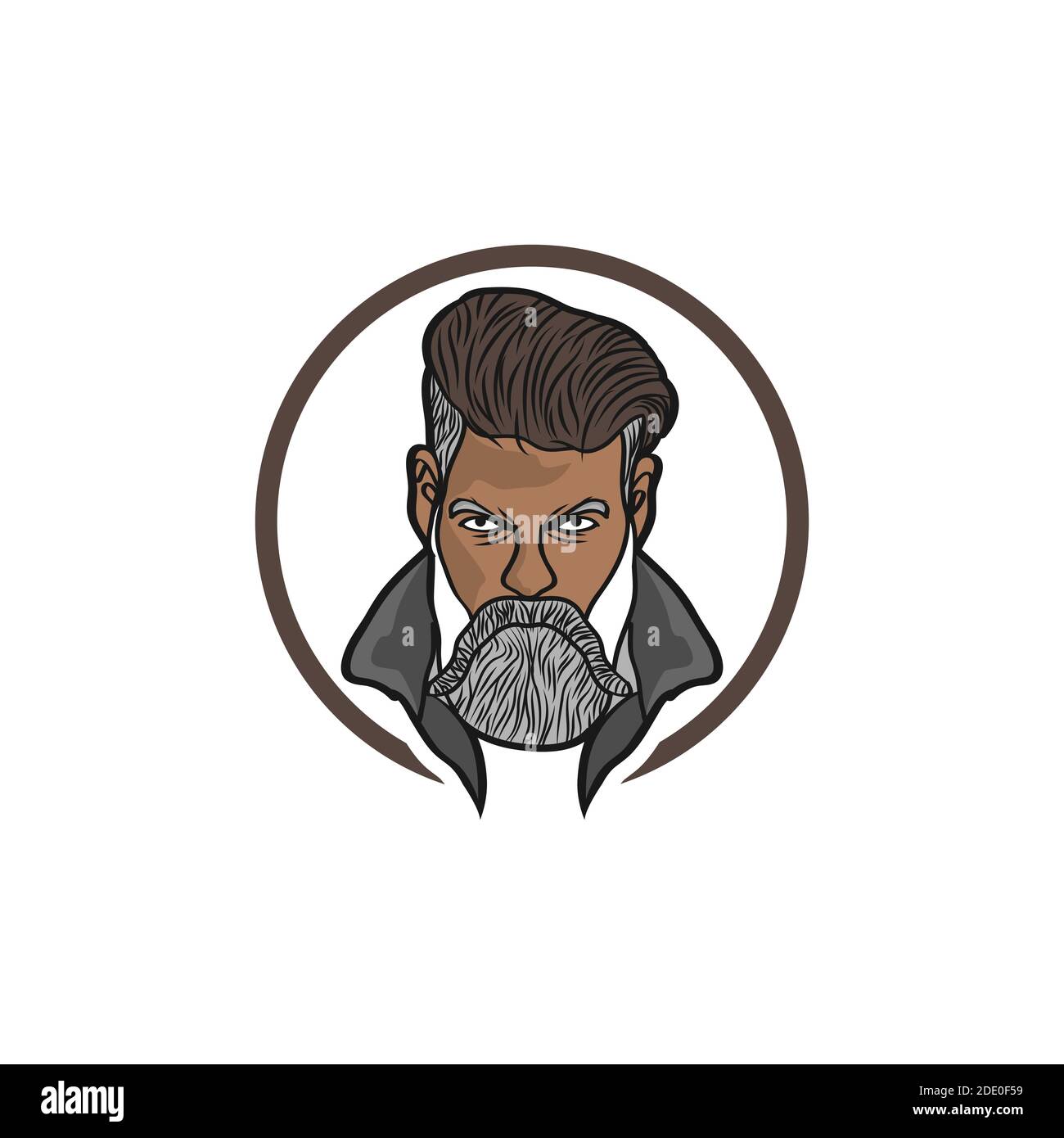 Mascot logo illustration of a beard man.EPS 10 Stock Vector Image & Art ...