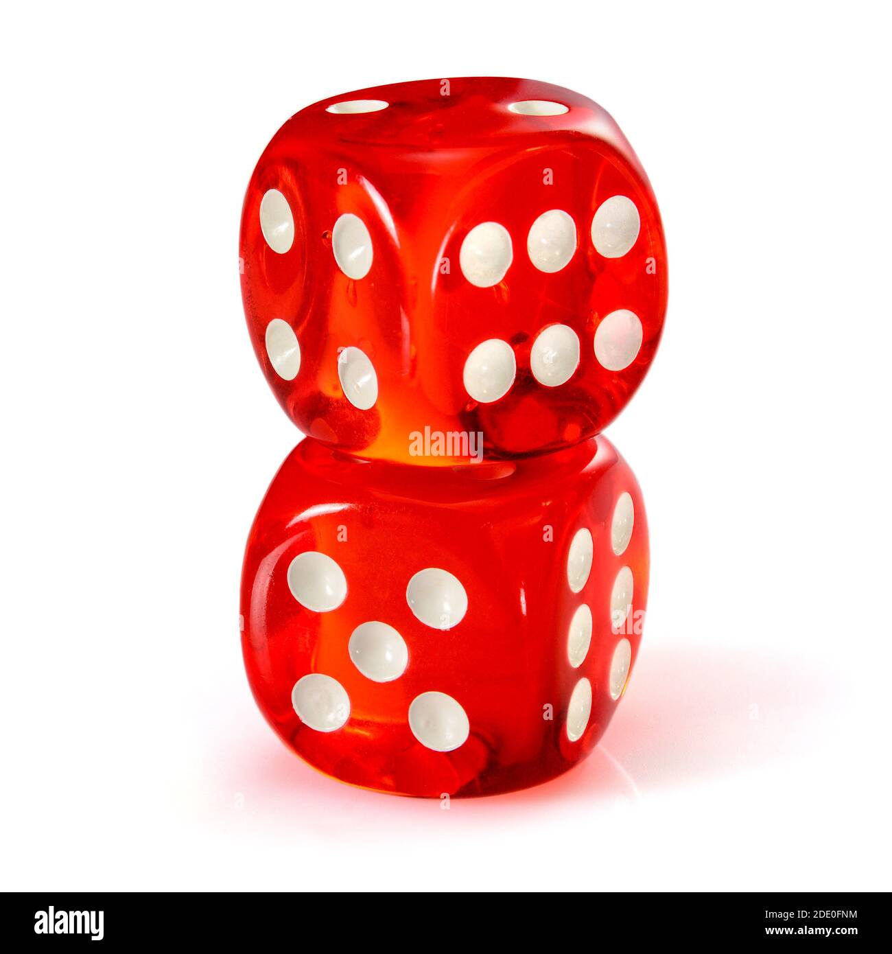 Clear Red Dice