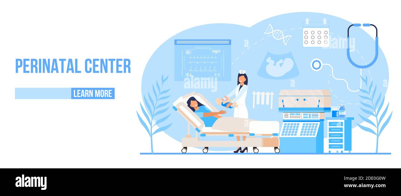 Perinatal center concept vector. Preterm birth and premature newborns ...