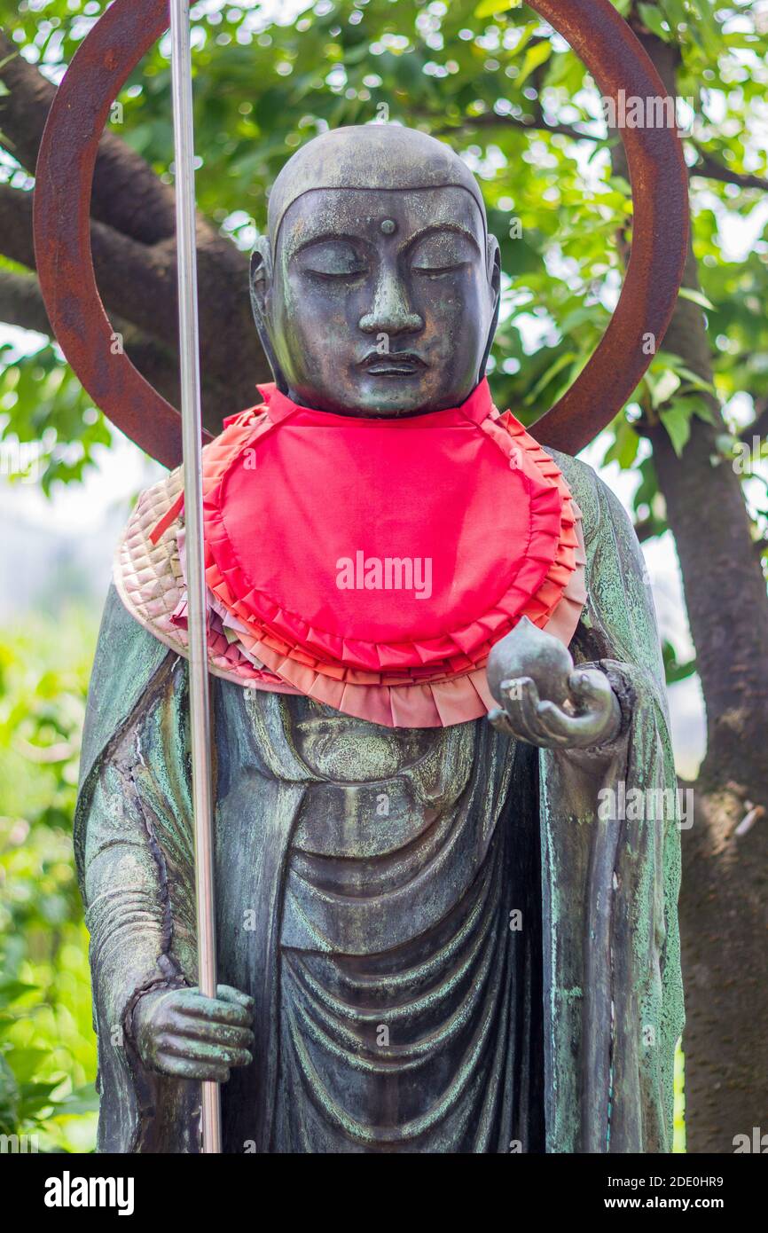 Buddhist statue at the Bentendo Temple at the Shinobazu Pond in Tokyo ...