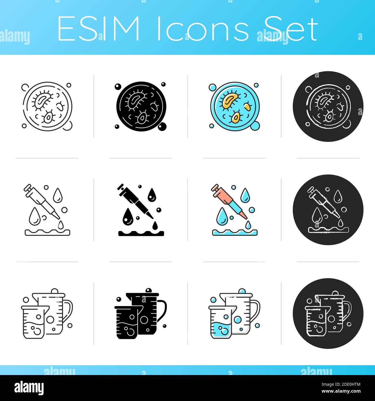 Laboratory equipment icons set Stock Vector Image & Art - Alamy