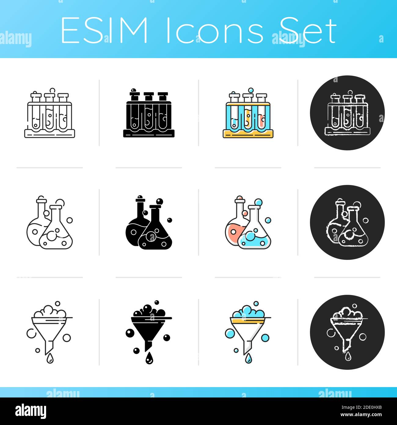Lab equipment icons set Stock Vector Image & Art - Alamy