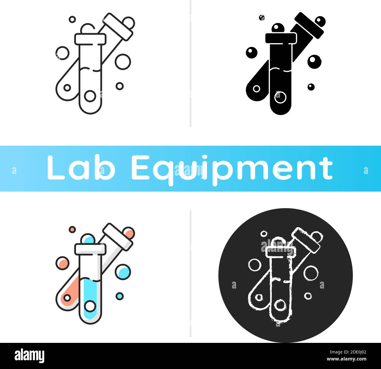 Reagent tube flat design Stock Vector Images - Alamy