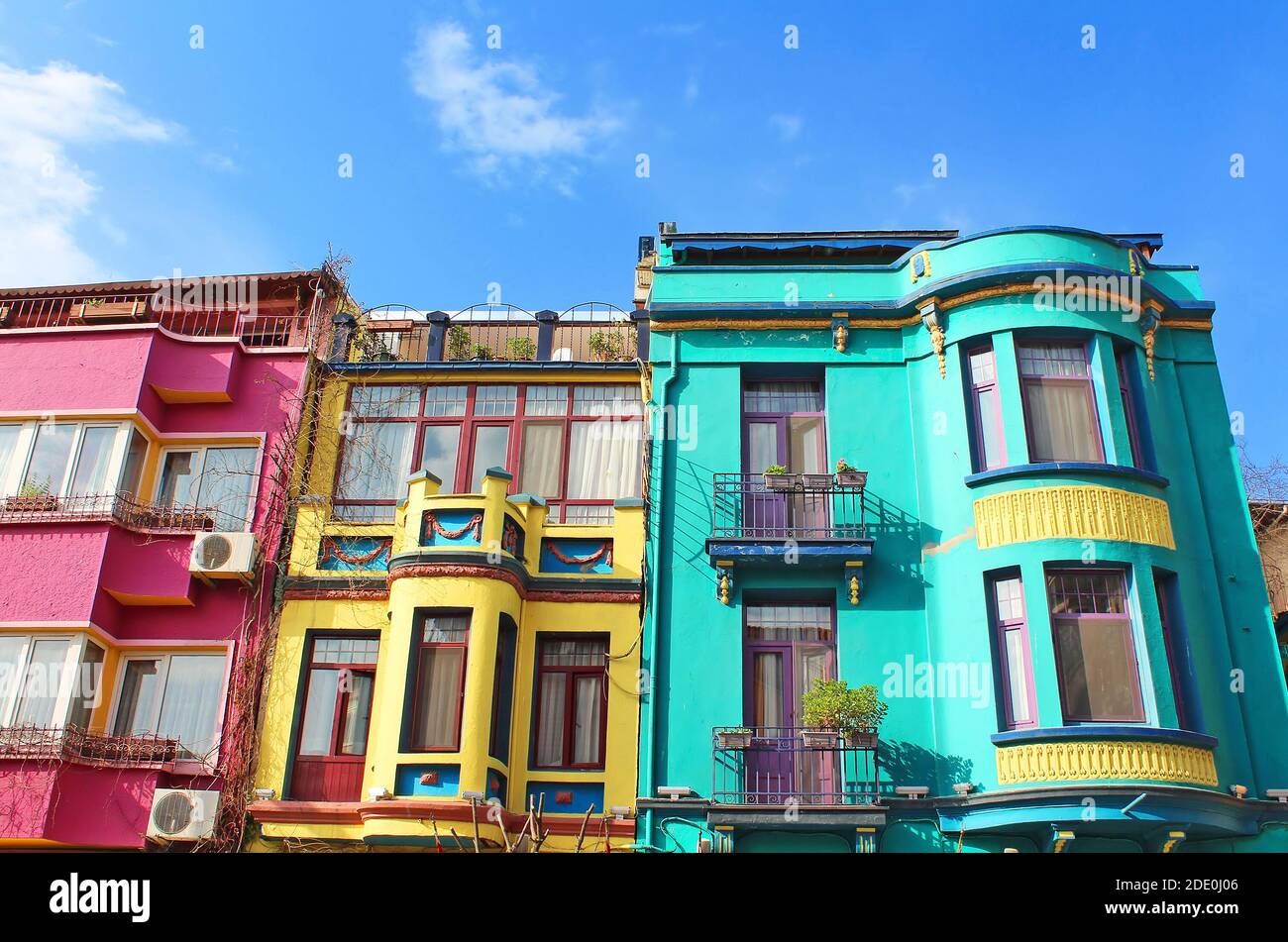 Colourful buildings of Istanbul, Turkey Stock Photo - Alamy