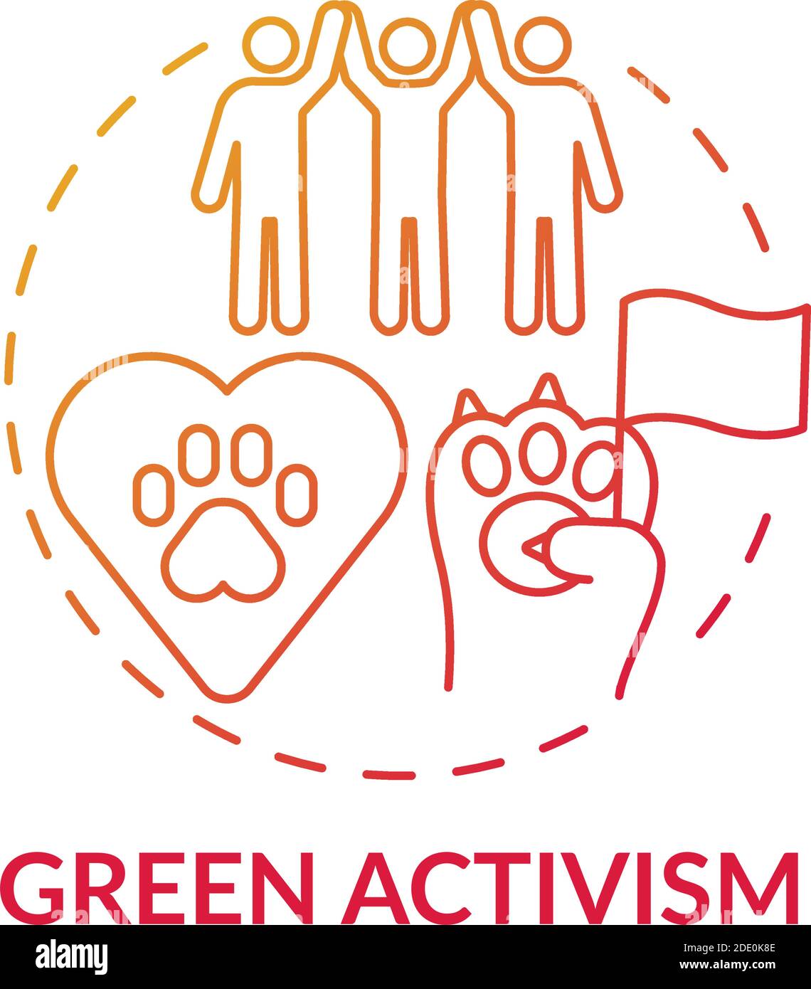 Green activism red gradient concept icon Stock Vector Image & Art - Alamy