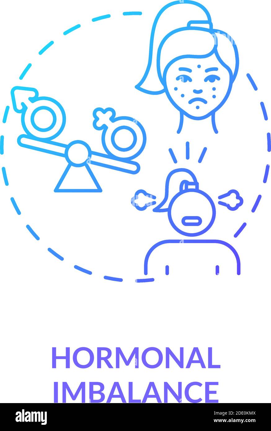 Hormonal imbalance concept icon Stock Vector Image & Art - Alamy