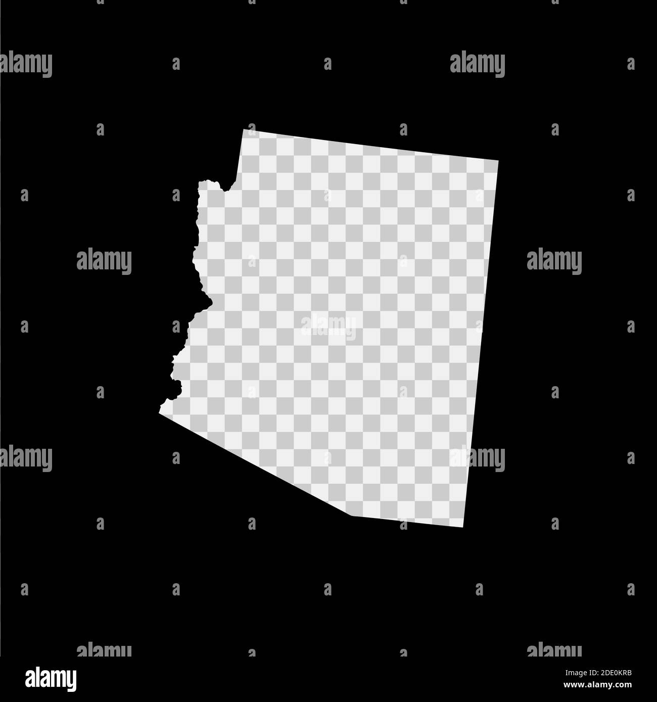 Arizona US state stencil map. Laser cutting template on transparent ...