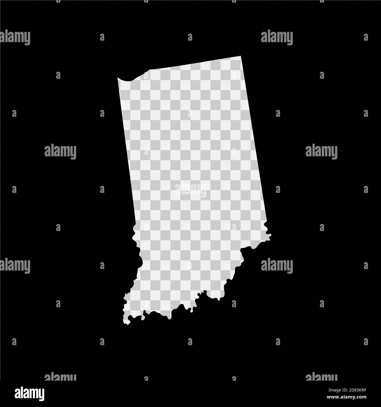 Indiana vector outline map Black and White Stock Photos & Images - Alamy