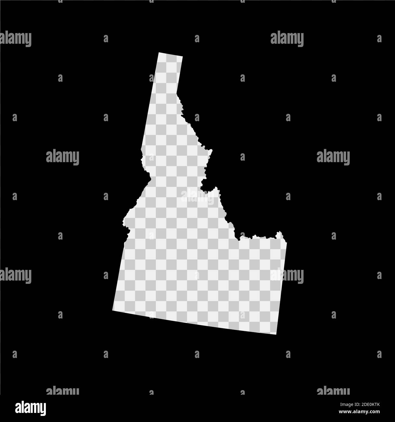 Idaho US state stencil map. Laser cutting template on transparent ...
