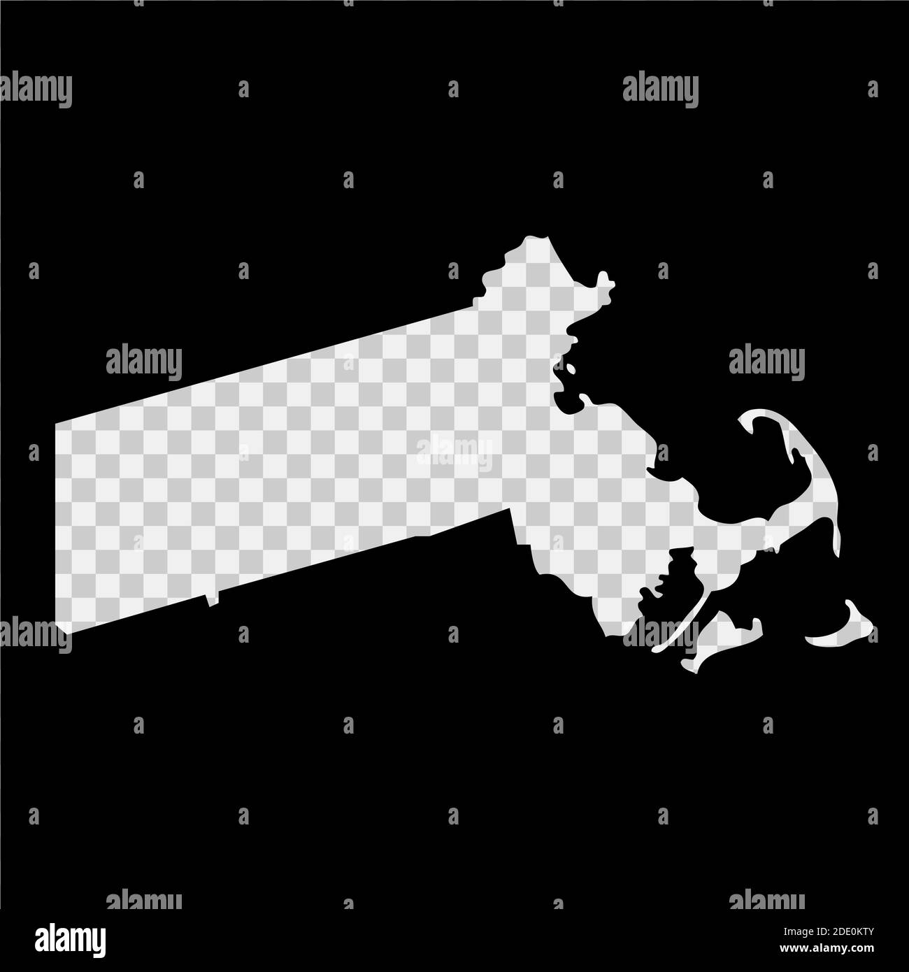 Massachusetts US state stencil map. Laser cutting template on ...