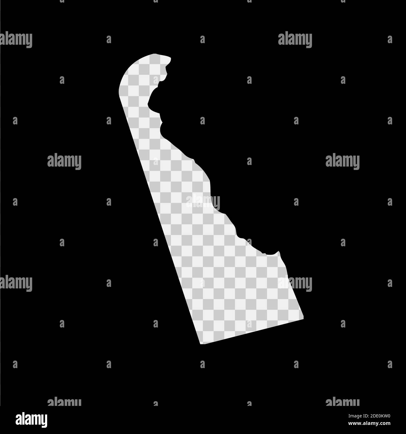 Delaware US state stencil map. Laser cutting template on transparent ...
