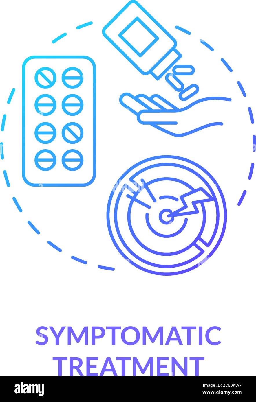Symptomatic treatment concept icon Stock Vector Image & Art - Alamy