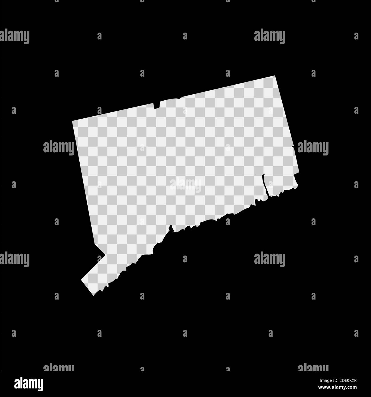 Connecticut US state stencil map. Laser cutting template on transparent ...
