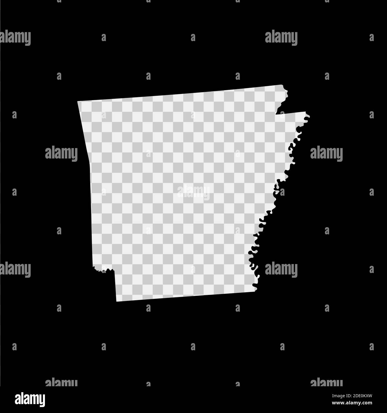 Arkansas US state stencil map. Laser cutting template on transparent ...