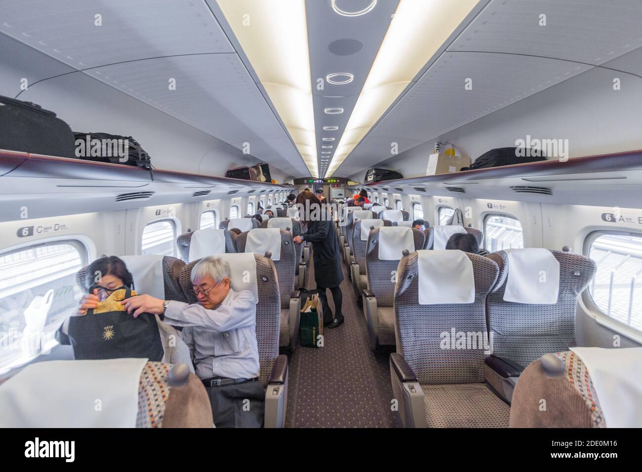 Japan's fastest train, the shinkansen at the Ueno Station Stock Photo ...