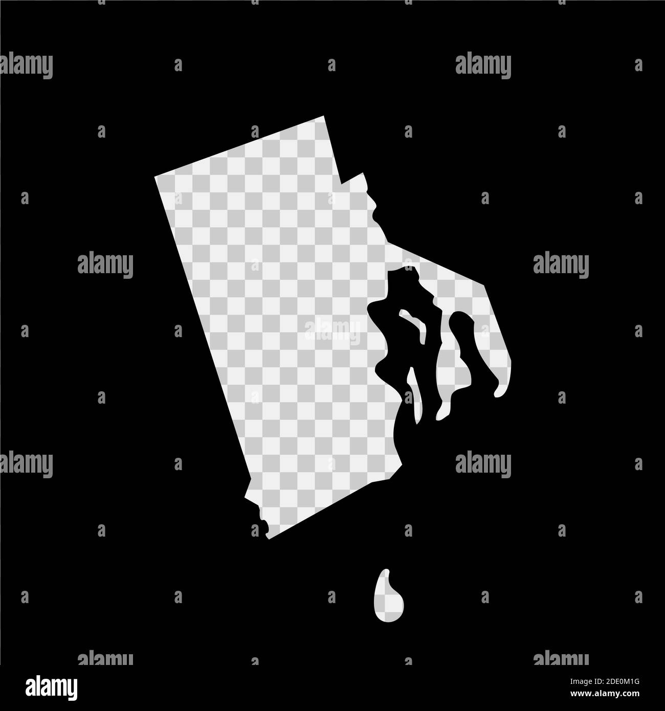 Rhode Island US state stencil map. Laser cutting template on ...