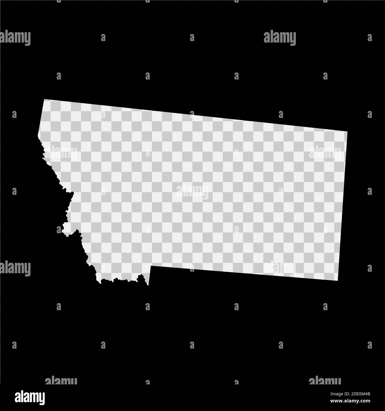 Montana US state stencil map. Laser cutting template on transparent ...
