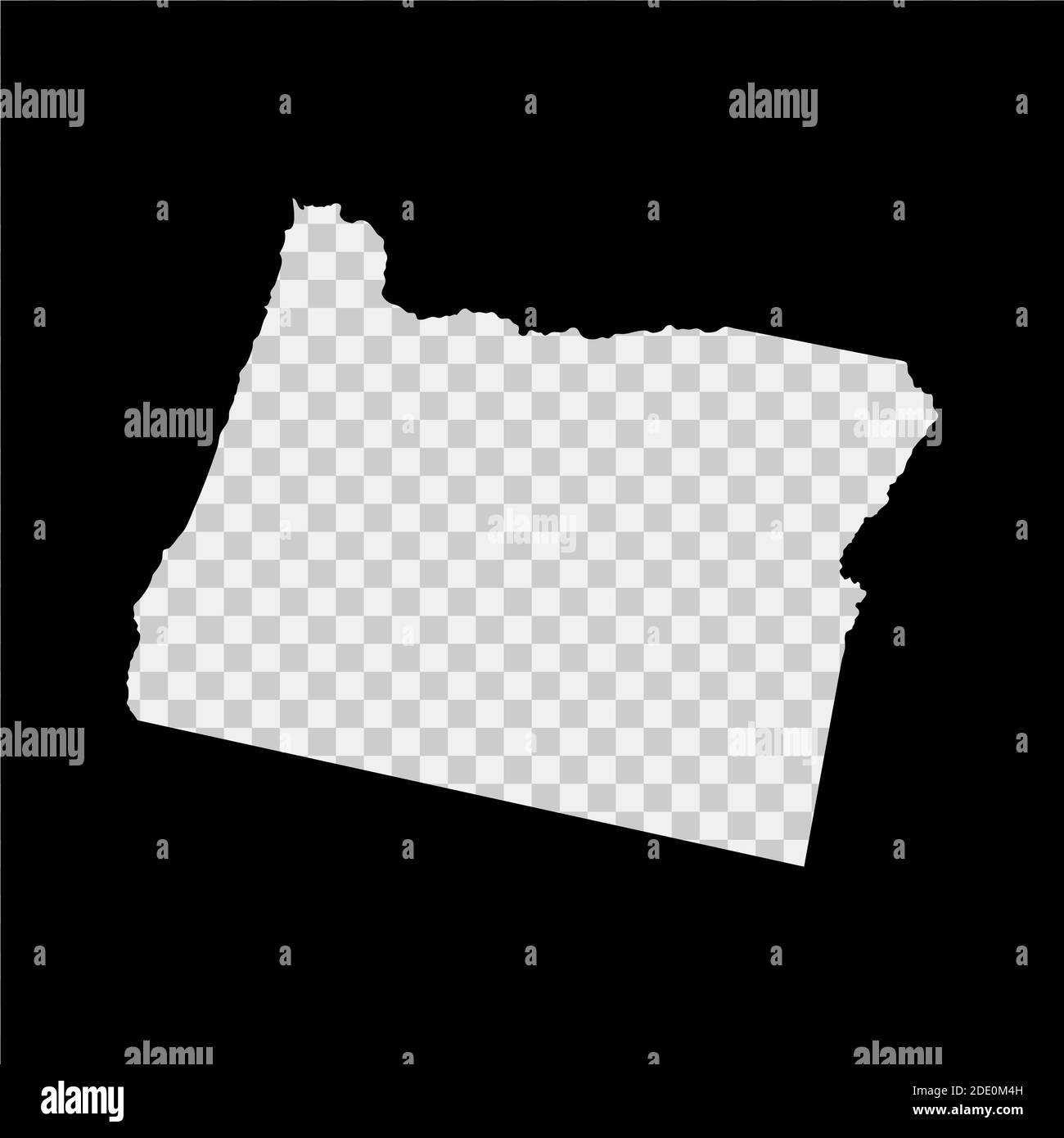Oregon US state stencil map. Laser cutting template on transparent ...