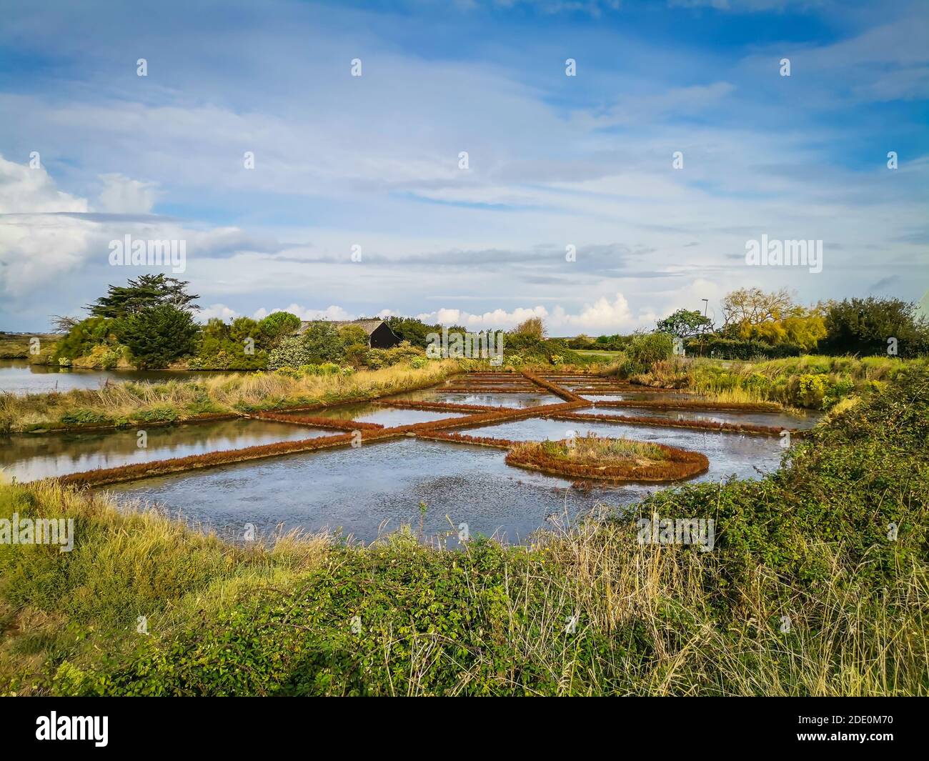Salt pans in the West of France, an area big producer of "Guerande Salt ...